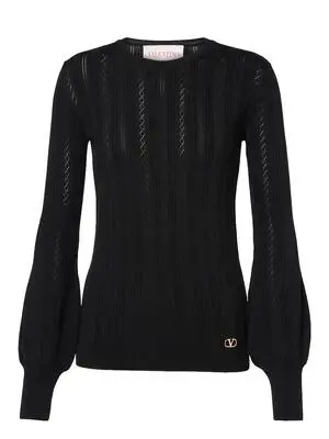 Valentino Garavani Maglia Virgin Wool Sweater - Black