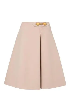 Valentino Garavani Wool And Cashmere Midi Skirt - Pink