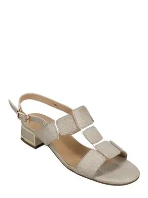 Vaneli Hatty Metallic Slingback Sandal - Perla