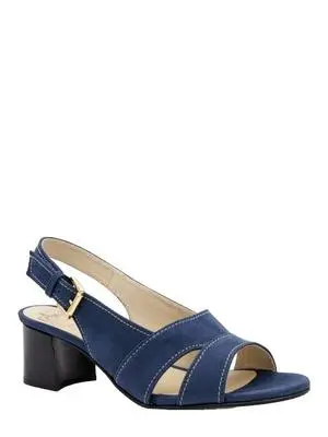 AMALFI BY RANGONI Efrem Slingback Sandal - Navy Long Beach