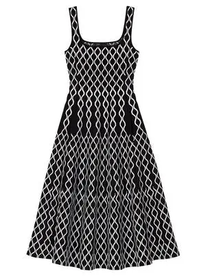 MAJE Maje Russely Jacquard Knit Mini Dress