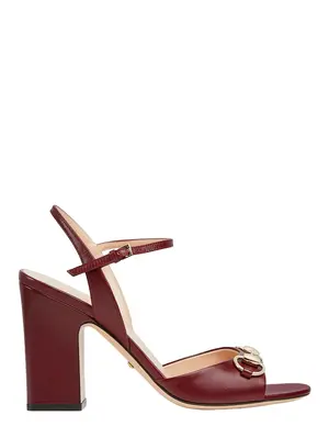 Gucci Horsebit Leather Sandals - Bordeaux