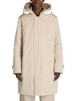 Moncler Miroir Long Hooded Parka - Stone