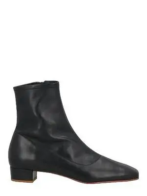 By Far Soft Leather Ankle Boots - Black