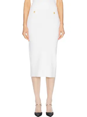 Alessandra Rich Midi Skirt - White