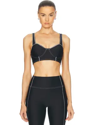 Alo Yoga Airlift Redefine Bra In Black - Black & White
