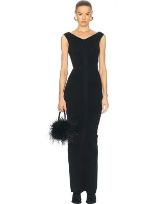 Alexander Wang Ruched Maxi Dress - Black