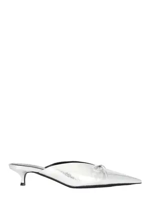 Balenciaga Knife Bow Mule - Silver