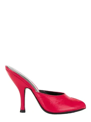 JUDE Date Mule - Red Leather