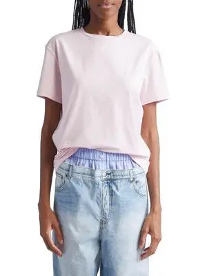Acne Studios Eram U Face Patch T-shirt - Blossom Pink