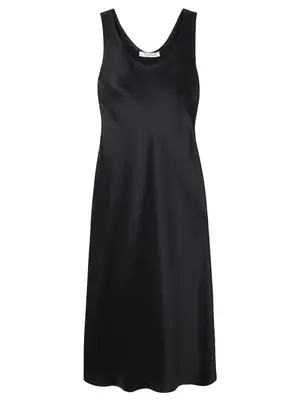 Max Mara Banjo Silk-satin Midi Dress - Black
