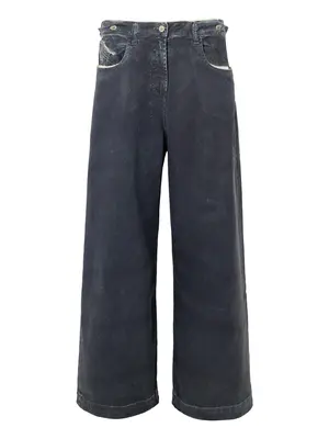 Attico Coated Boyfriend Jeans - Blue