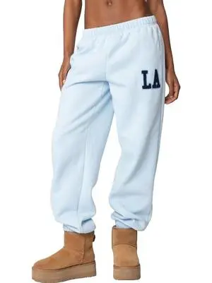 EDIKTED La Love Relaxed Fit Sweatpants - Light-blue