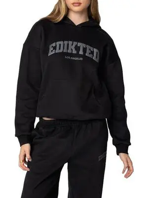 EDIKTED Logo Hoodie - Black