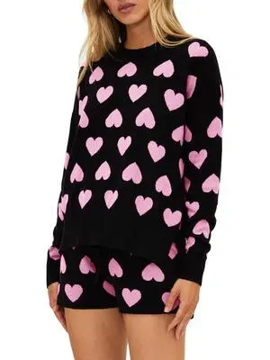 Beach Riot Callie Crewneck Sweater - Love Heart