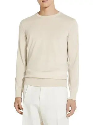 Zegna Cashseta Cashmere And Silk Sweater - Iuta Beige