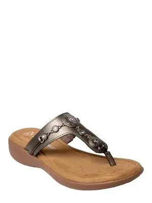 Minnetonka Brecca Flip Flop - Pewter