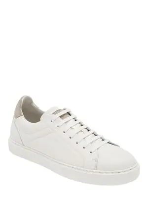 Brunello Cucinelli Calfskin Low Top Sneakers - White