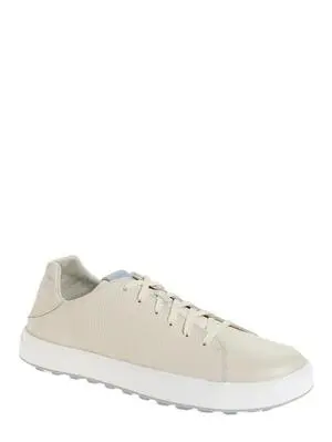 Olukai OluKai Wai'Alae Waterproof Leather Golf Shoe White Sand / Blue Pearl