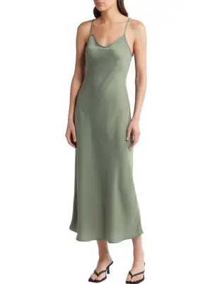 ALLSAINTS AllSaints Bryony Slipdress Oil Green