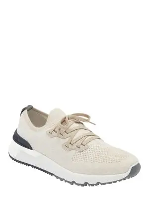 Brunello Cucinelli Brunello Cucinelli Mélange Knit Runner Sneakers Ivory