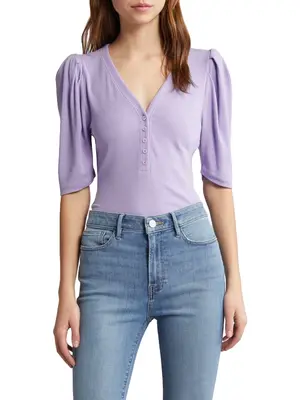 FRAME Rib Henley - Lilac