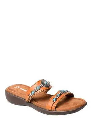 Minnetonka Brenn Slide Sandal - Cognac