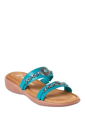 Minnetonka Brenn Slide Sandal - Turquoise