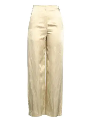Sandro Viscose And Linen Pants - Beige