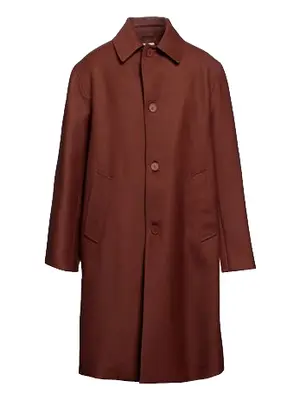 Sandro Single-breasted Coat With Classic Collar - Brown