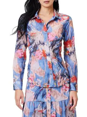NIC+ZOE NIC+ZOE Dreamscape Crinkle Button-Up Shirt