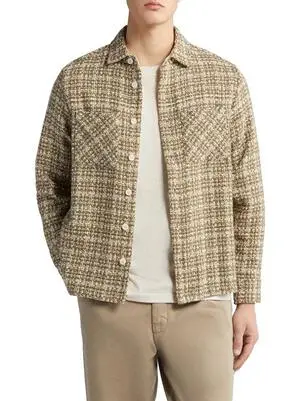 WAX LONDON Whiting Mercer Check Button-up Overshirt - Khaki