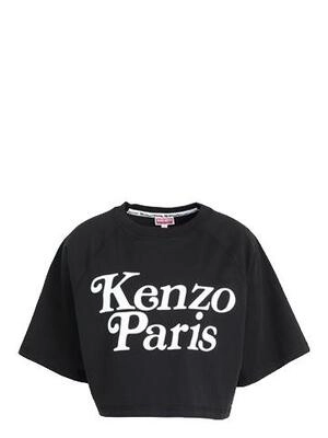 Kenzo Paris" Organic Cotton Cropped T-shirt - Black