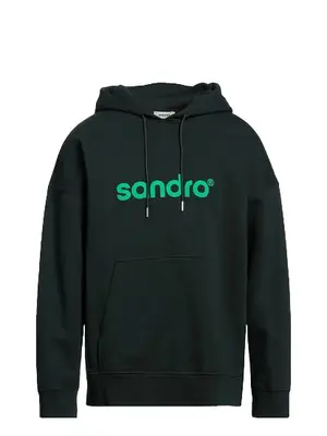 Sandro Cotton-Blend Fleece Sweatshirt Green