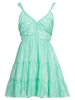 Sandro Mini Pleated Dress - Green