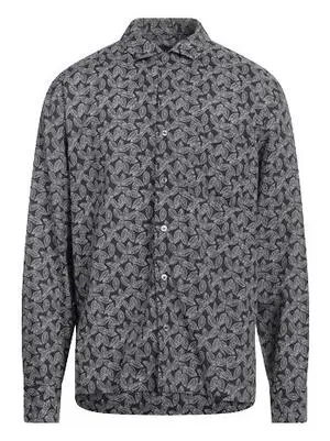 LARDINI Shirt Charcoal Size Lyocell, Cotton - Grey