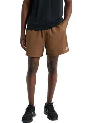 Nike Nike Club Woven Flow Shorts Mosswood Brown/white