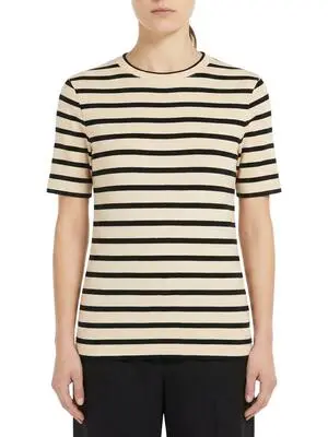 JIL SANDER Crewneck T-shirt - Gnawed Blue