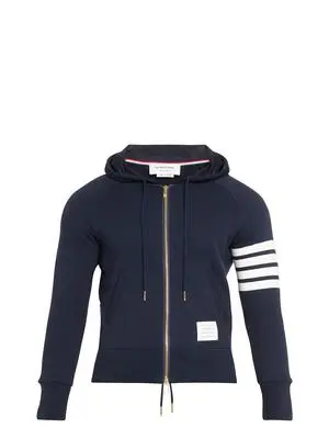 Thom Browne Thom Browne Four-Stripe Zip Hoodie Navy
