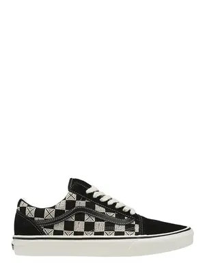 VANS Old Skool Stitch Checkerboard Sneakers - Black