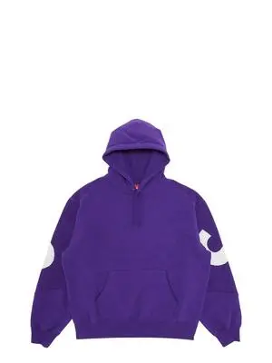 Supreme Big Logo Jacquard Hooded Sweatshirt - Purple