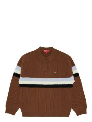 Supreme Small Box Polo Sweater 'dark - Brown