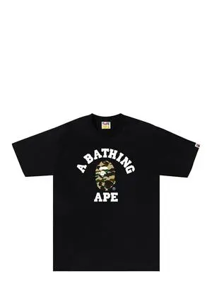 A BATHING APE 1st Camo College Tee /yellow - Black