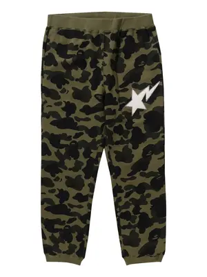 A BATHING APE 1st Camo Sweatpants - Green