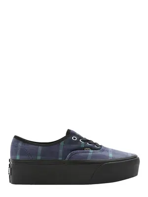 VANS Authentic Stackform Velvet Plaid Sneakers - Green