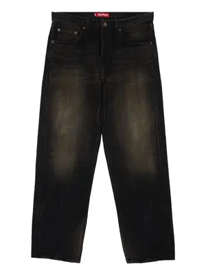 Supreme Distressed Loose Fit Selvedge Jean - Black