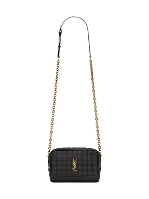 Saint Laurent Mini Cassandre Carré Camera Bag - Black