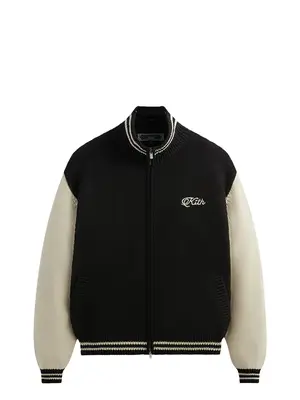 Kith Wyona Full Zip Varisity Sweater - Black