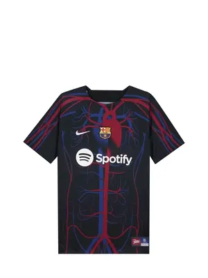 Nike Fc Barcelona X Patta Dri-fit Short-sleeve Soccer Top - Black