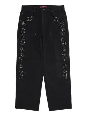 Supreme Paisley Studded Double Knee Painter Pant - Black